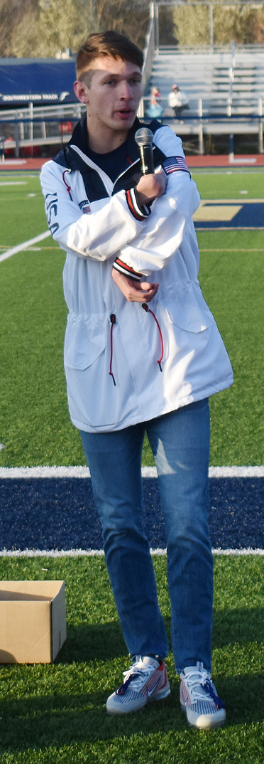 Sample gifts Paralympic jersey to F/CV track program | News, Sports ...